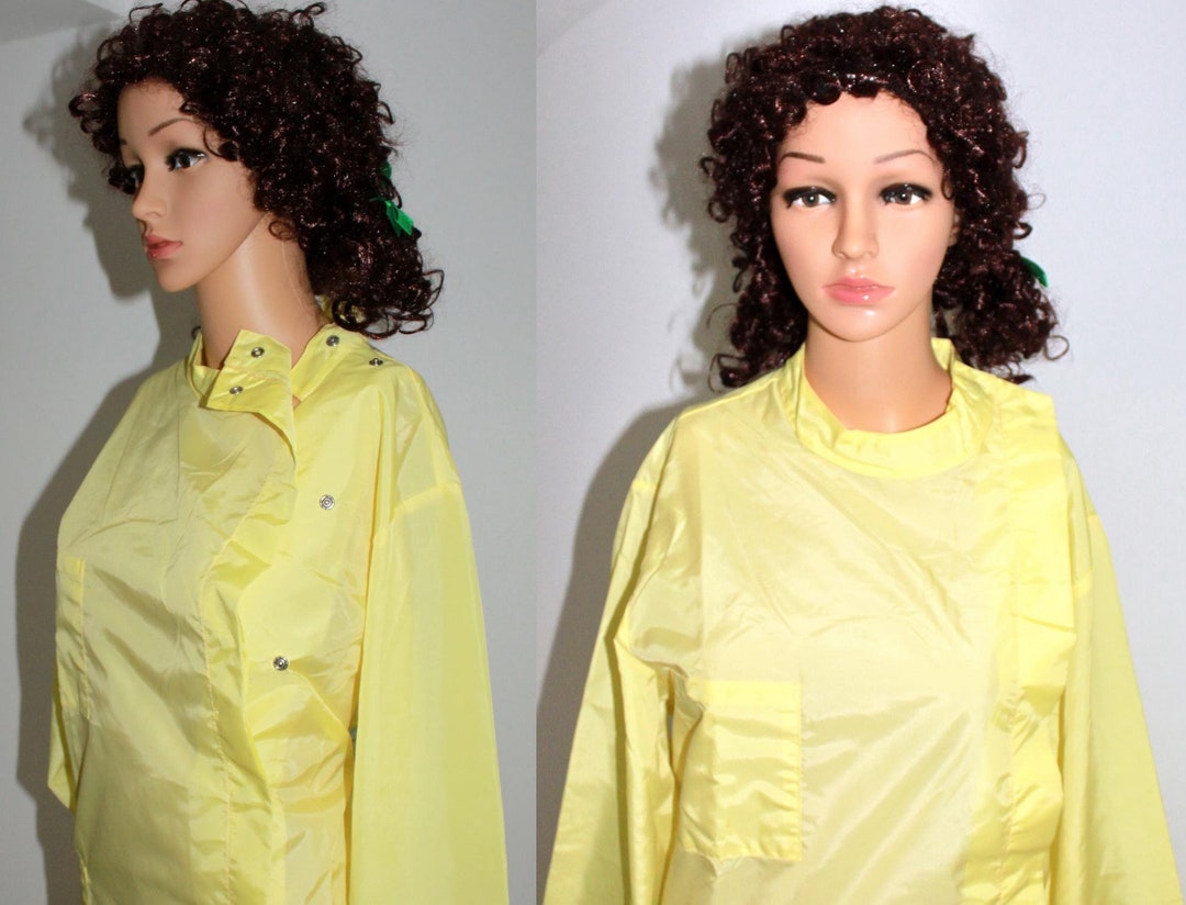 XXL Nylon Coat Shiny High-necked Wonderfully Rustling Salon Coat Long ...