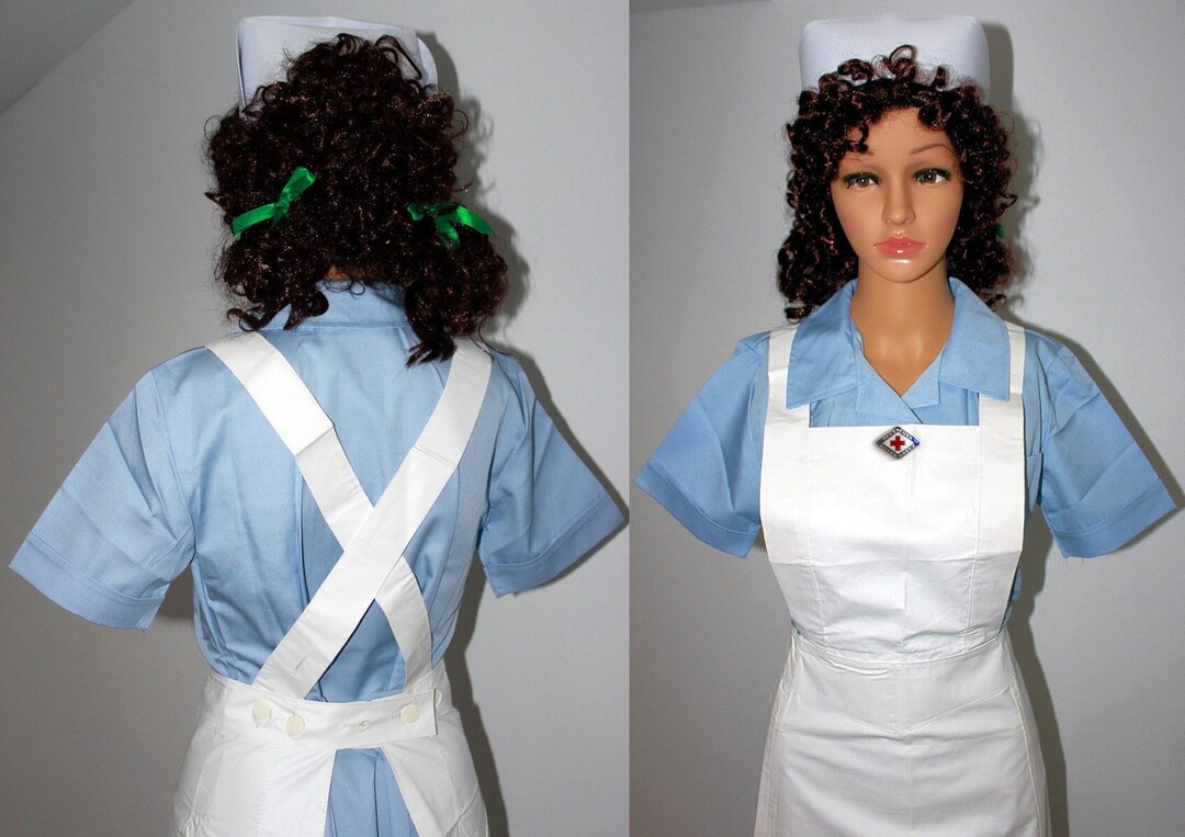 Package: Nostalgic Nurse's Costume Hospital Uniform in Size. 42 With ...