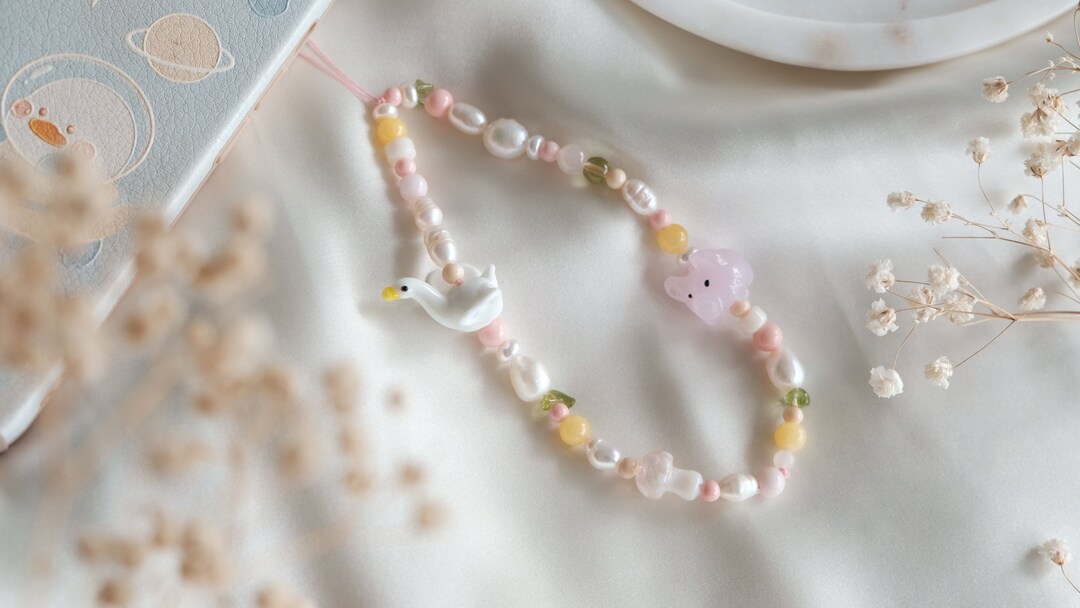 Cute Phone Charm, Key Chain, Gift for Her, Phone Strap, Phone Charm ...