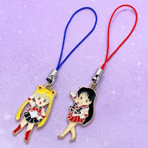 Sailor Moon & Sailor Mars Phone Charms and Dust Plugs Kawaii | Etsy