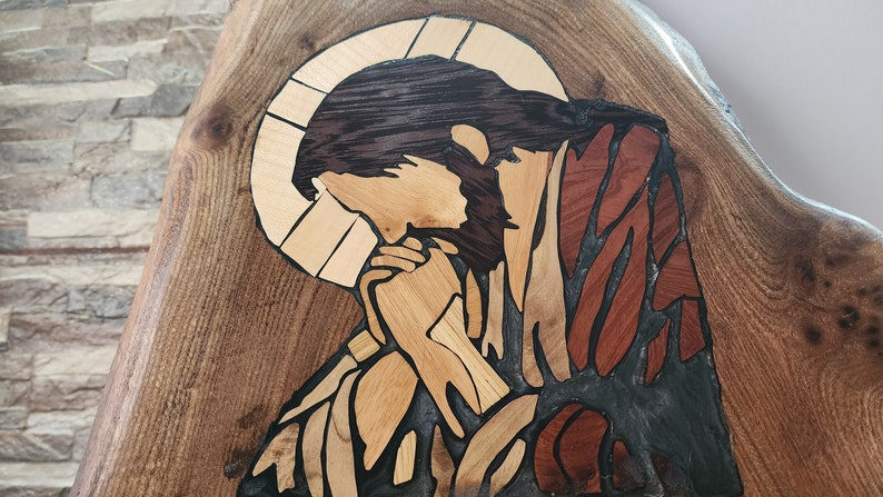Intarsia Wall Wood Art Natural Handmade. Fully Unique and Oil Great Job ...