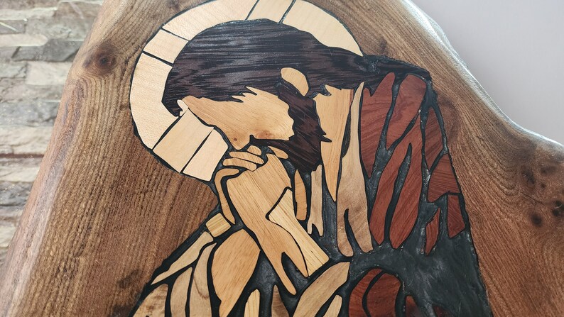 Intarsia Wall Wood Art Natural Handmade. Fully Unique and Oil Great Job ...