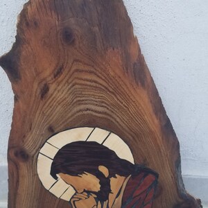 Intarsia Wall Wood Art Natural Handmade. Fully Unique and Oil Great Job ...