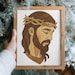 Jesus Intarsia Pattern | Sacred Wood Inlay Template | DIY Scroll Saw ...