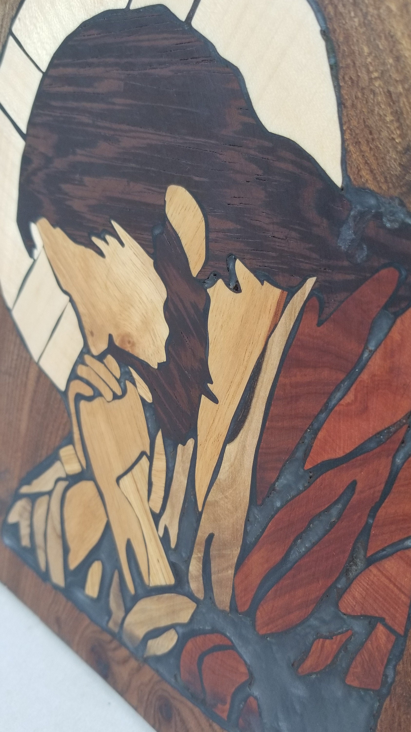 Intarsia Wall Wood Art Natural Handmade. Fully Unique and Oil Great Job ...
