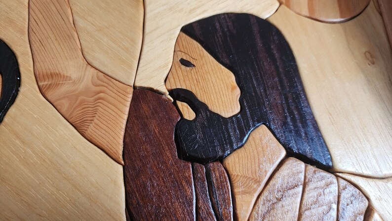 Baptism Intarsia Natural Unique Wood Sculpture Wall Art Jesus - Etsy