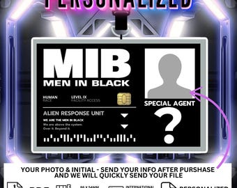 MIB Agent H Special Agent Men in Black ID Badge Card Cosplay Halloween ...