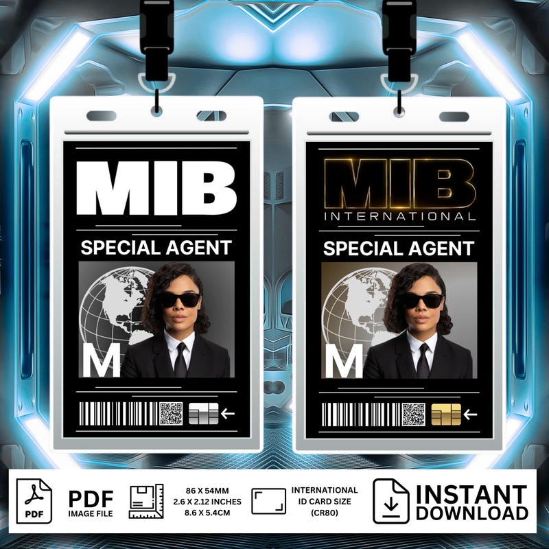 Printable Id Badge Mib - Etsy