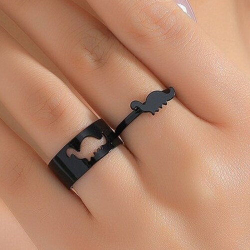 Dinosaur Matching Ringsdinosaur Couple Rings for Couplesdino - Etsy