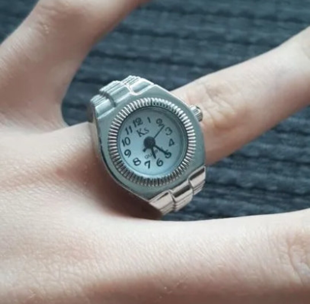 Vintage Finger Watch Ring Mini Clock Watches Couple Rings Jewelry Clock ...