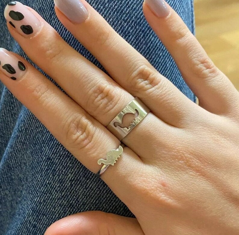 Dinosaur Matching Ringsdinosaur Couple Rings for Couplesdino - Etsy Canada