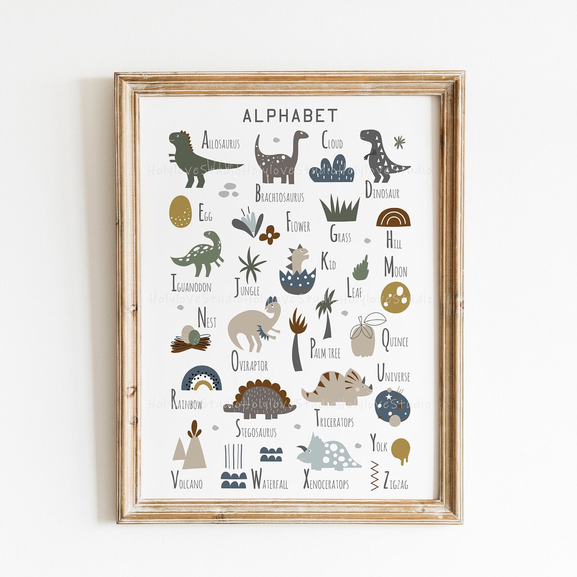 Dinosaur Alphabet Print, Boys Wall Deco, Toddler Room Decor, Perfect ...