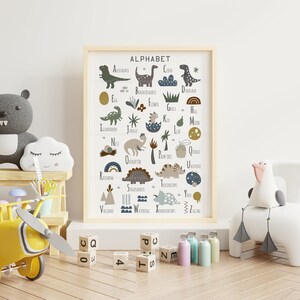 Dinosaur Alphabet Print, Boys Wall Deco, Toddler Room Decor, Perfect ...