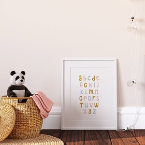 Alphabet Print, Nursery Decor, Alphabet Art, Nursery Wall Art ...