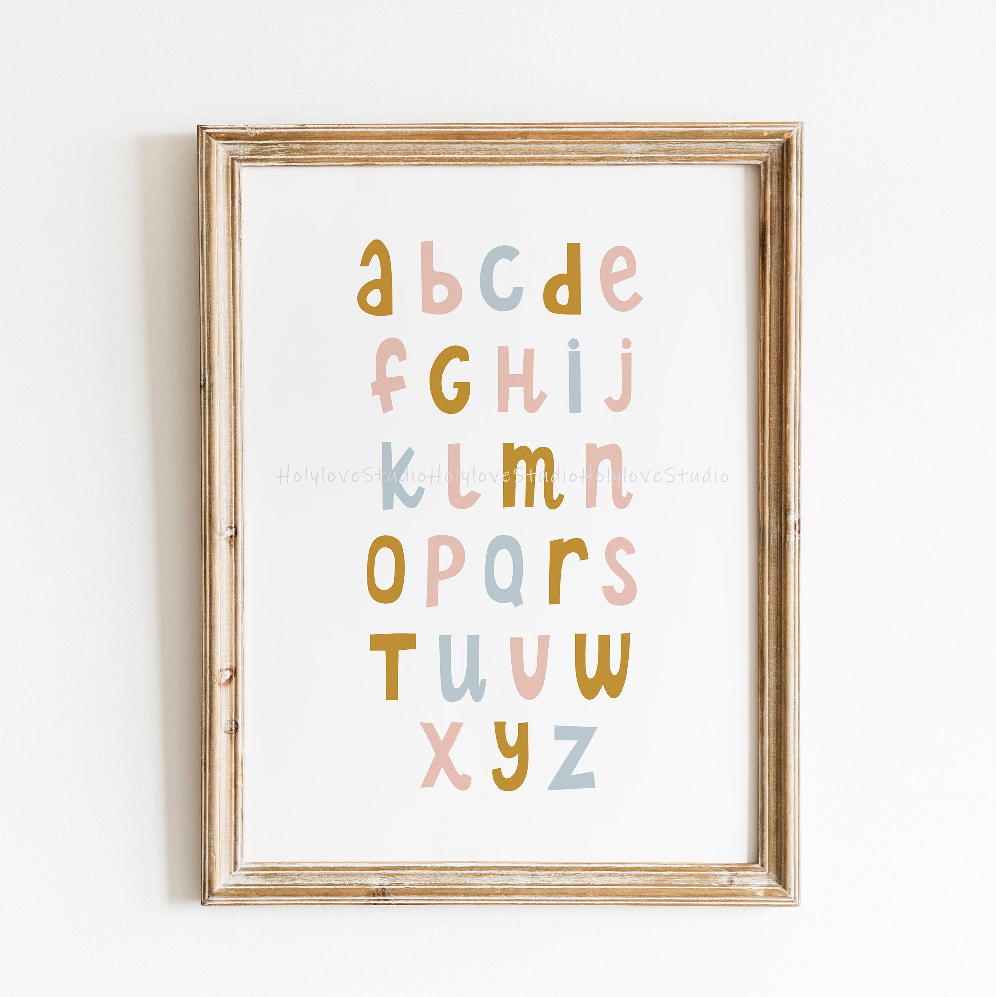 Alphabet Print, Nursery Decor, Alphabet Art, Nursery Wall Art ...