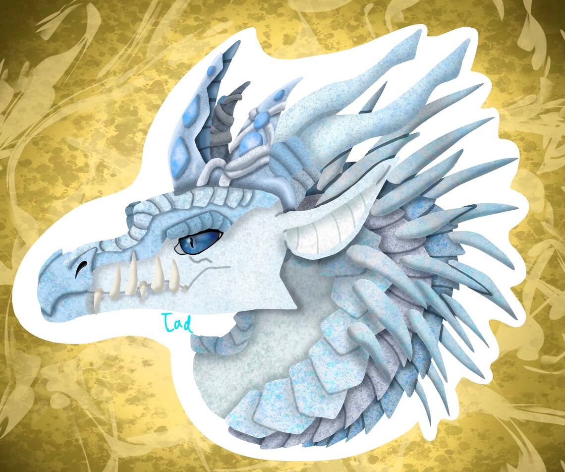 Wings of Fire Queen Snowfall Paper Sticker | Etsy