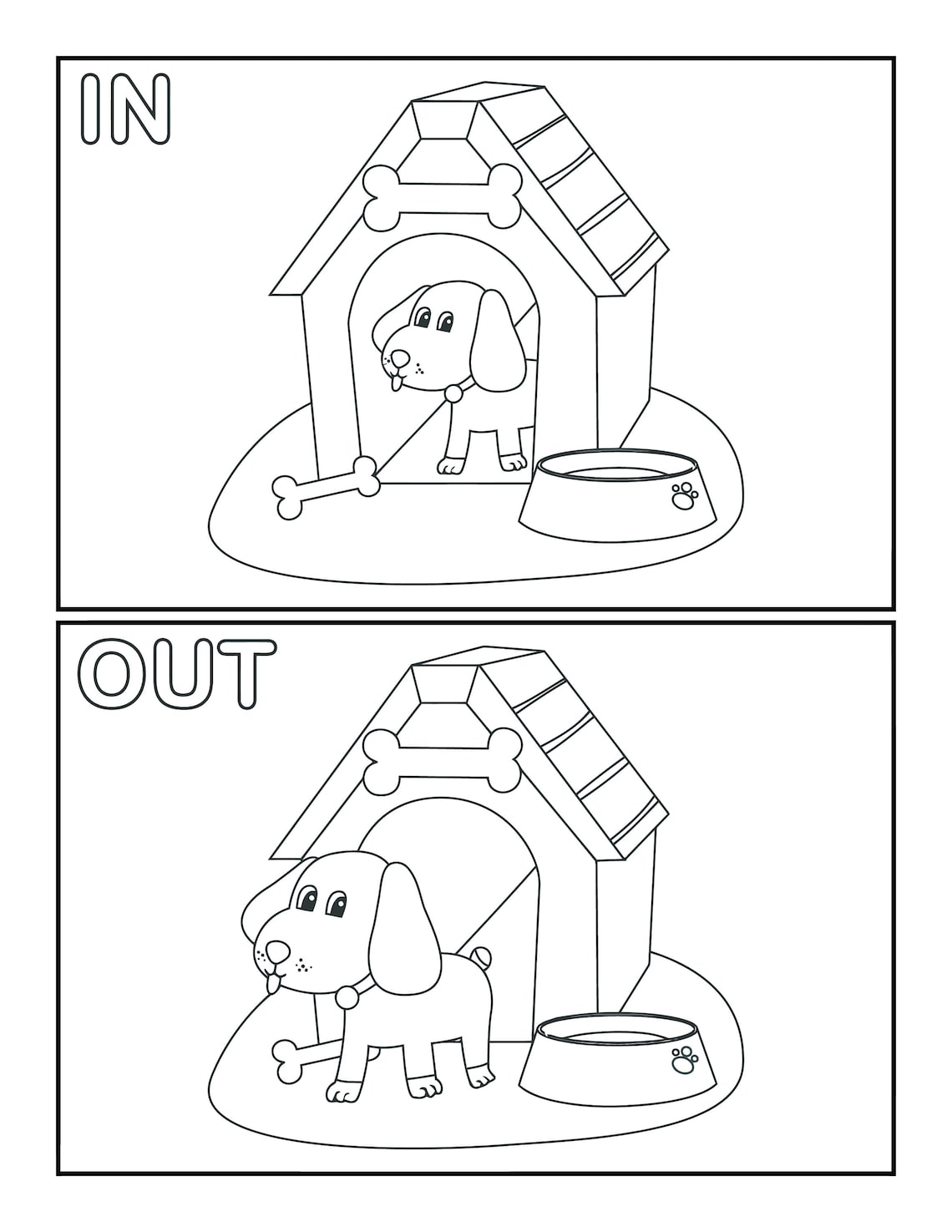 Opposite Words Coloring Pages 10 - Etsy