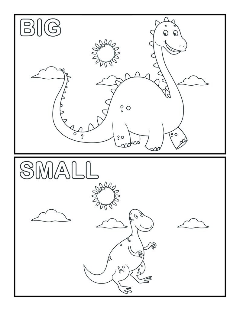 Opposite Words Coloring Pages (10) - Etsy