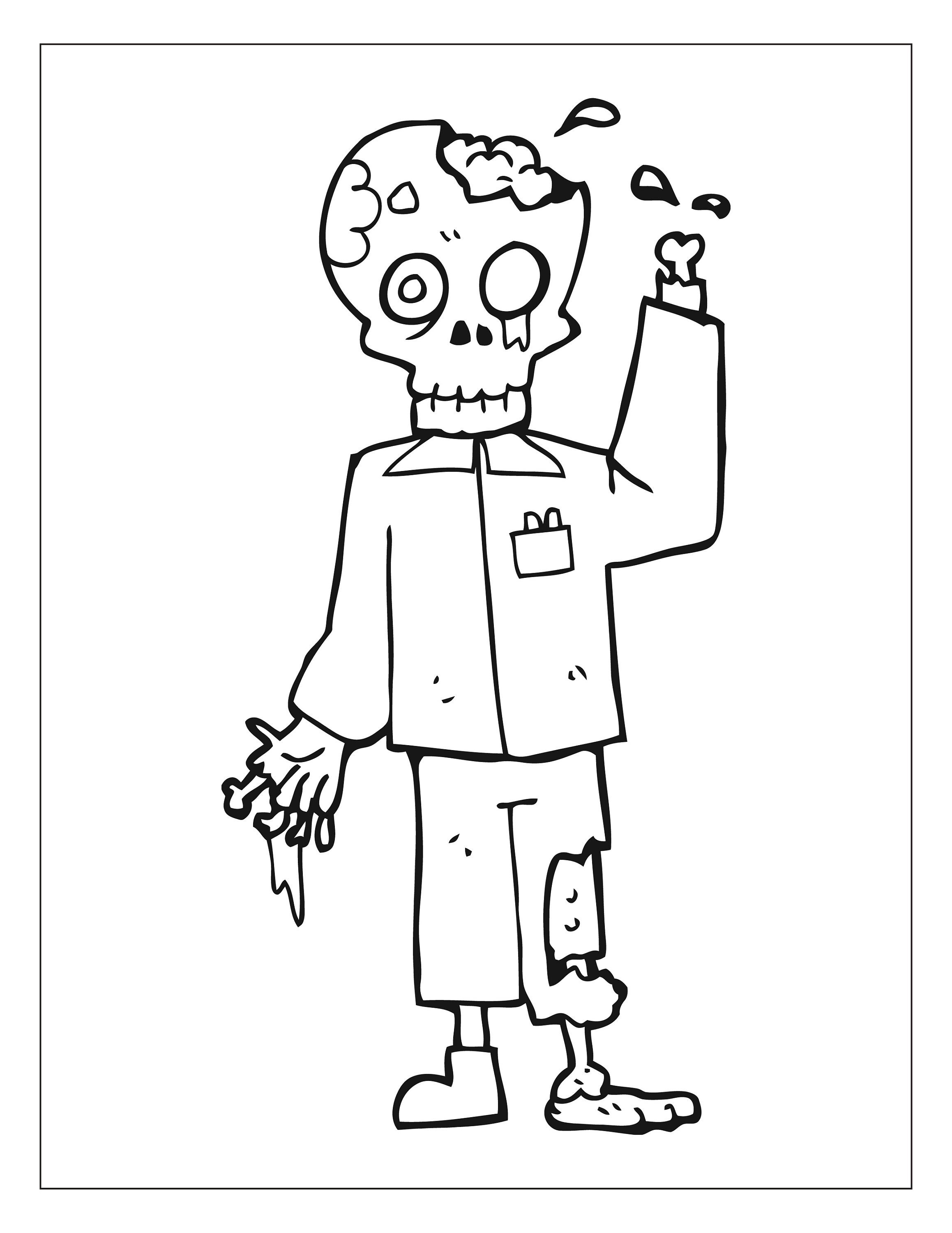 Zombie Coloring Pages (20) - Etsy