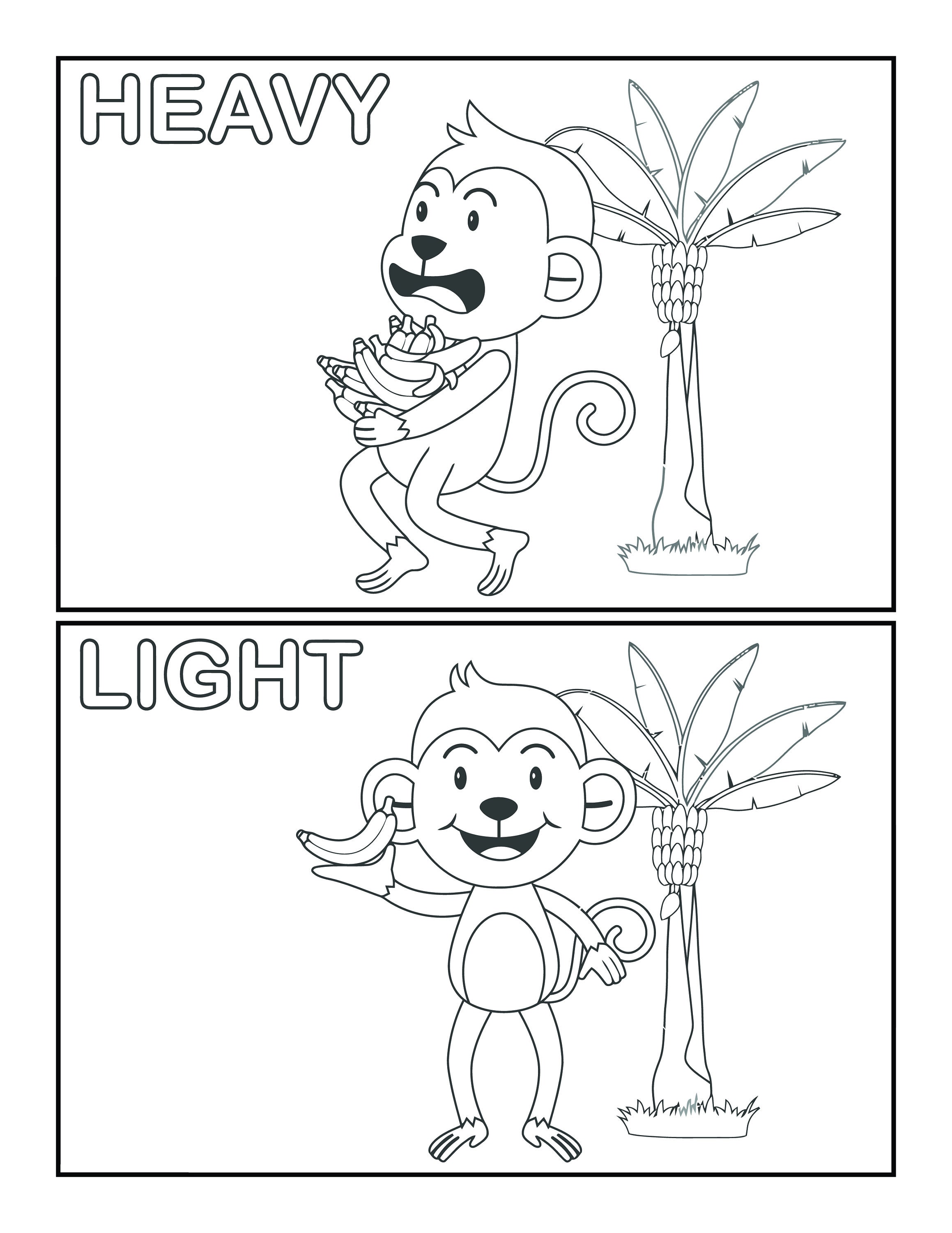 Opposite Words Coloring Pages 10 - Etsy
