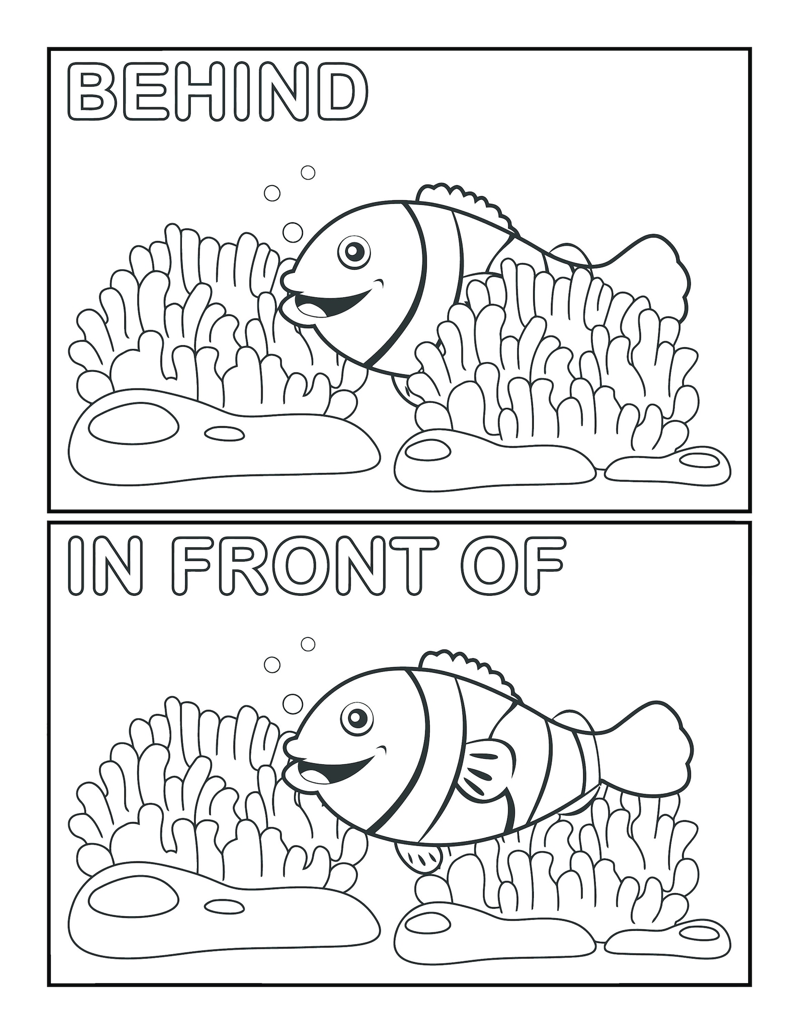 Opposite Words Coloring Pages 10 - Etsy