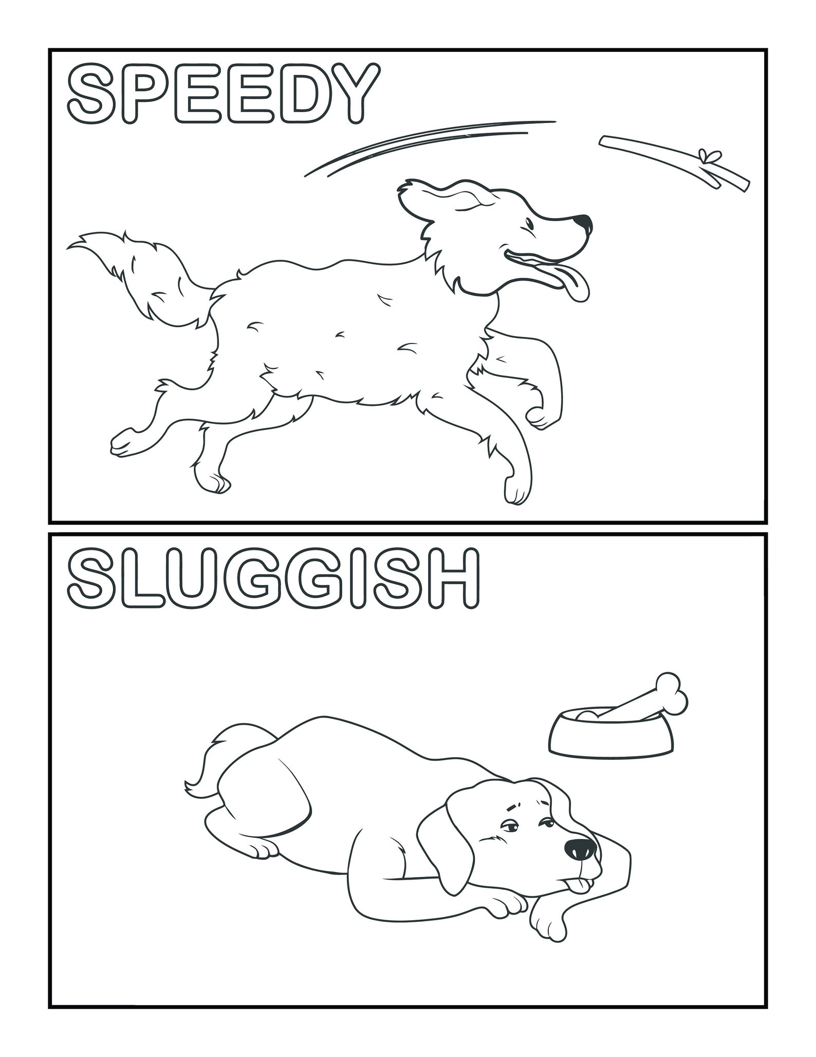 Opposite Words Coloring Pages (10) - Etsy