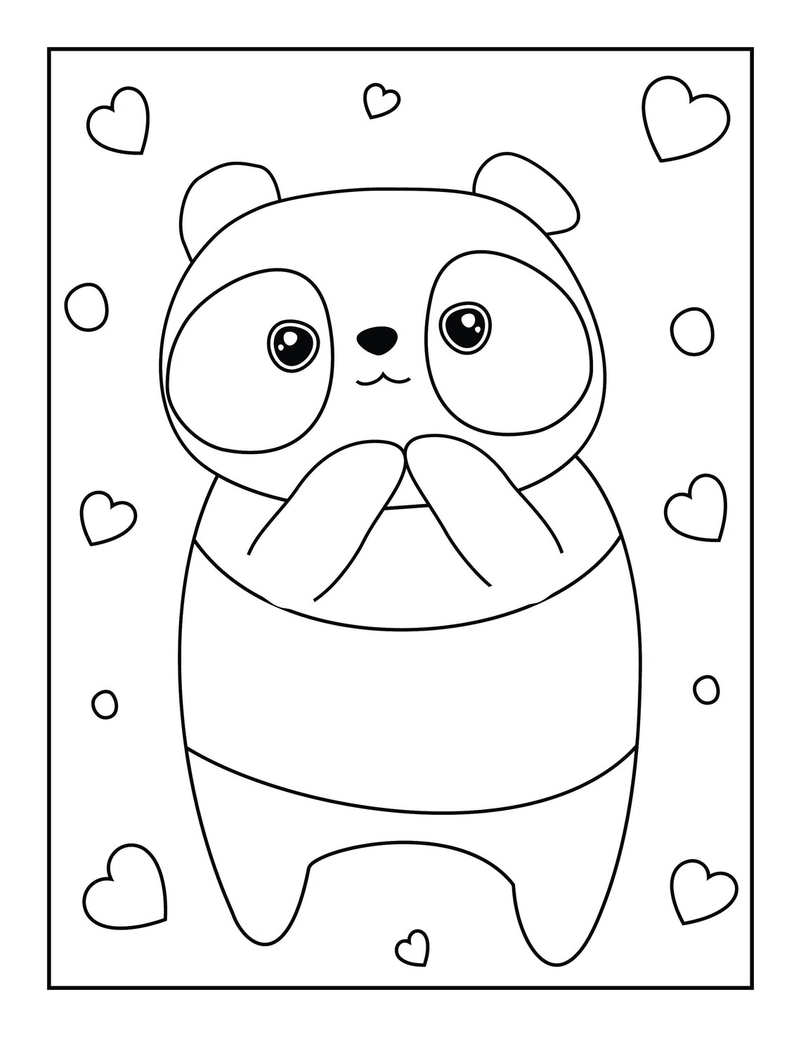 Panda Coloring Pages (10) - Etsy