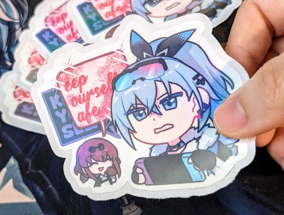 HSR Silver Wolf & Kafka keep Yourself Safe Holographic Sticker Honkai ...