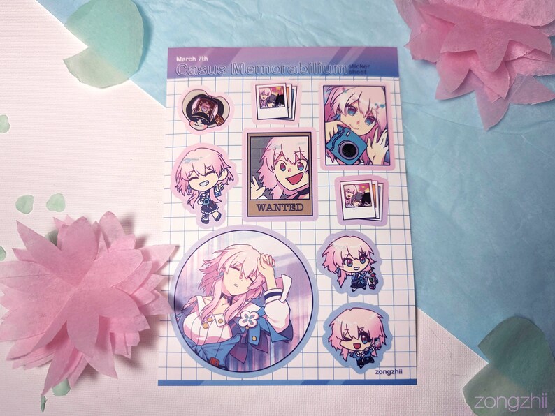 Casus Memorabilium: Honkai Star Rail A6 Sticker Sheet Ft. Caelus/stelle ...