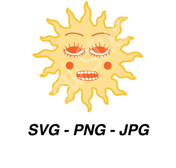Happy Sun Logo Instant Download SVG PNG JPG Digital Download - Etsy