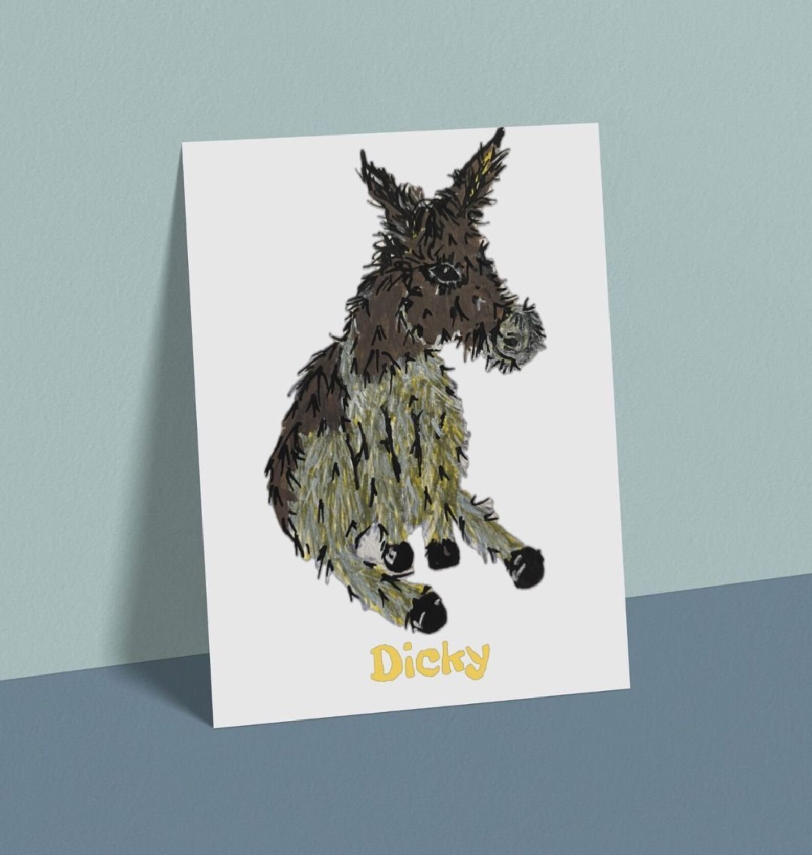 Postcard Dicky, Donkey Art Print, From the Norfolk Edit, by Jessica ...