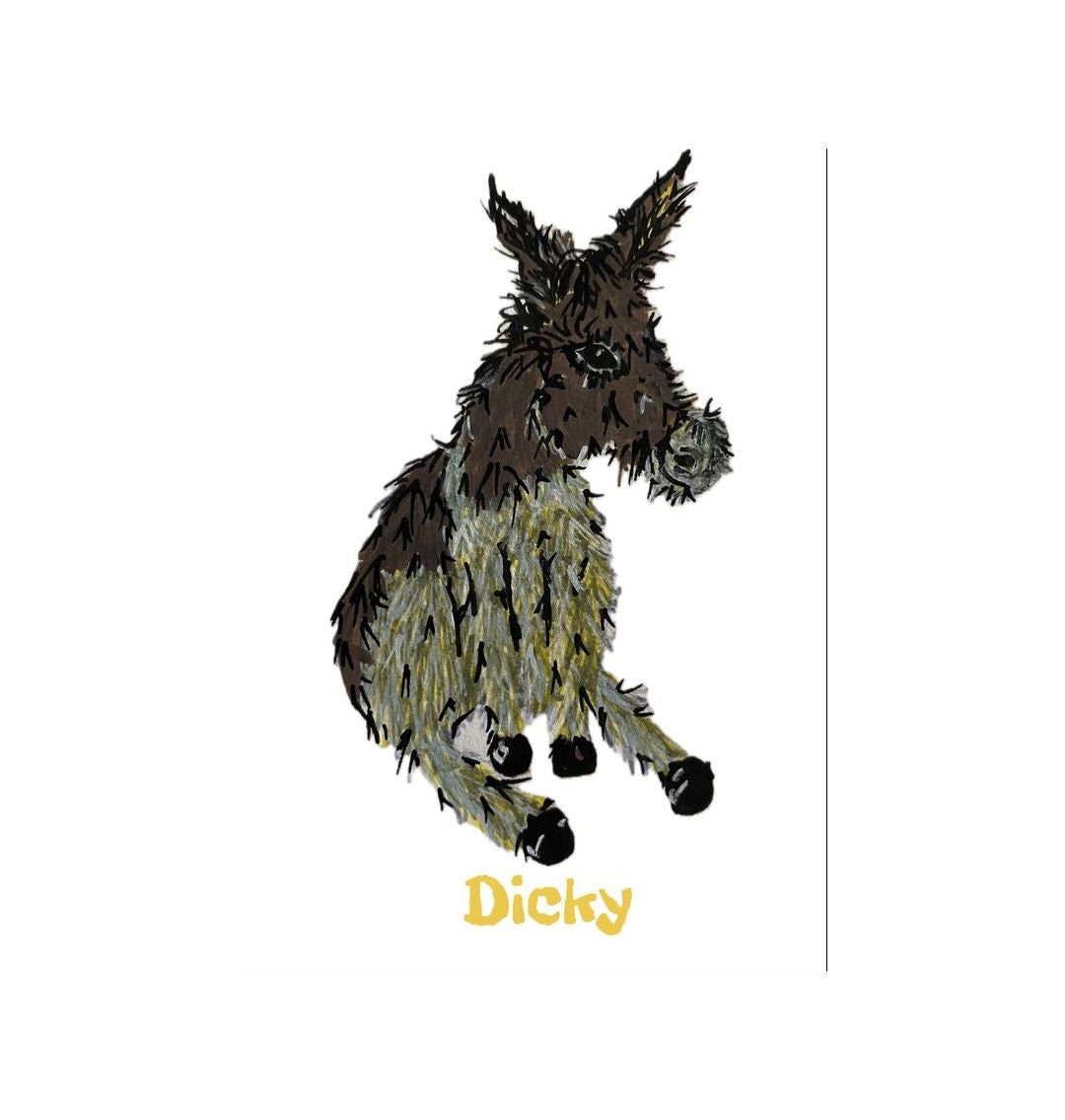 Postcard Dicky, Donkey Art Print, From the Norfolk Edit, by Jessica ...