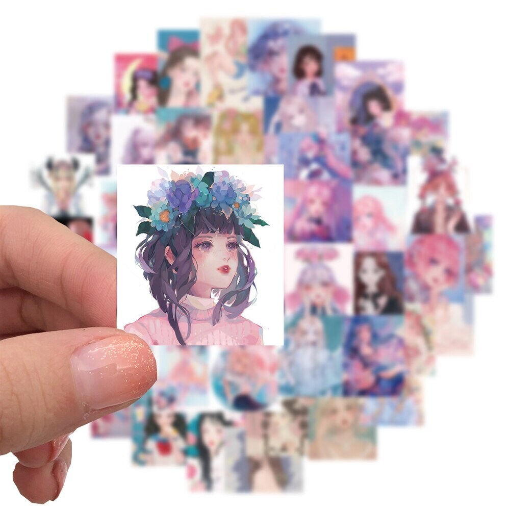 103050 Pcs Cute Anime Girls Sticker Pack Japanese Aesthetic - Etsy