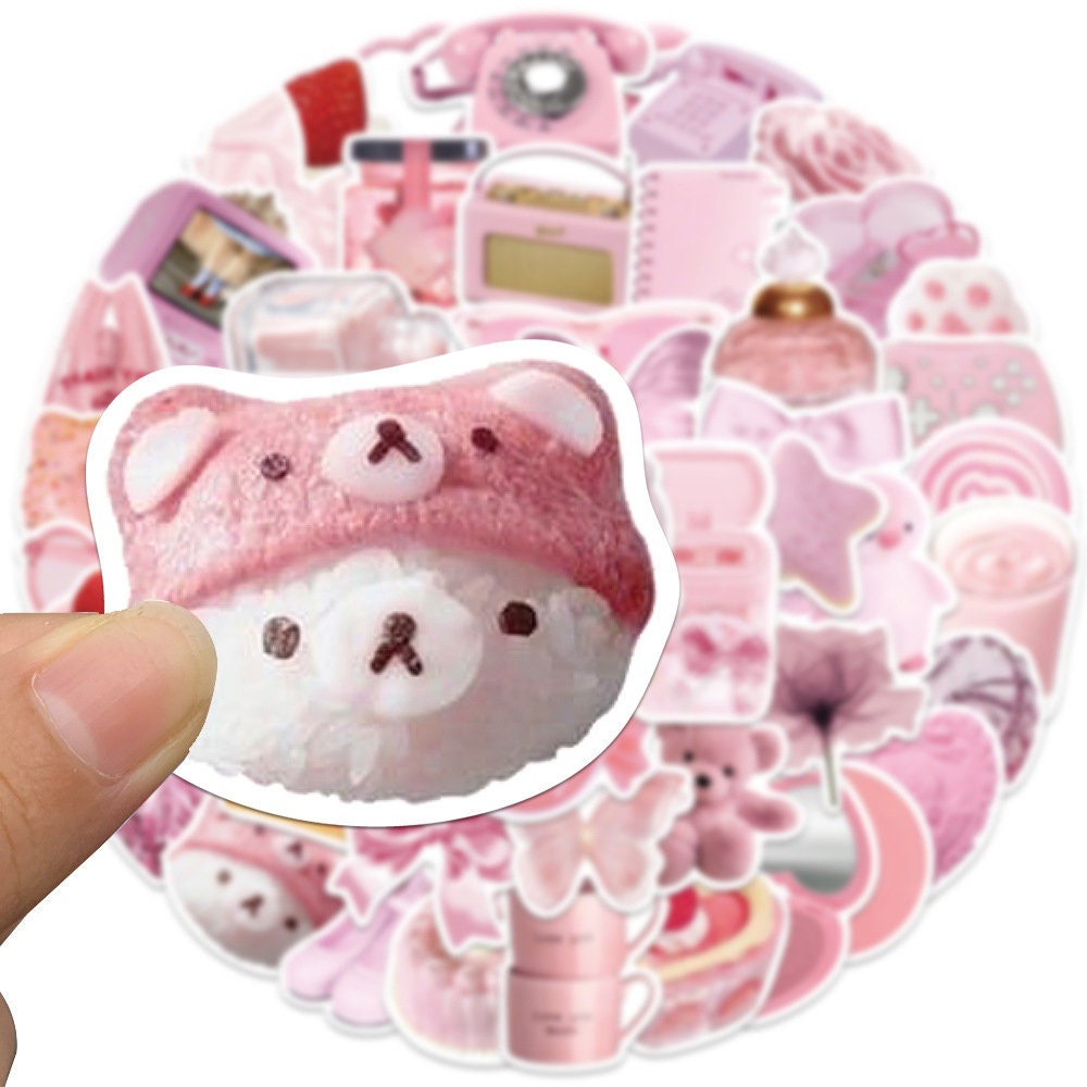 103050pcs Cute Pink Stickers Pack Aesthetic INS Style - Etsy