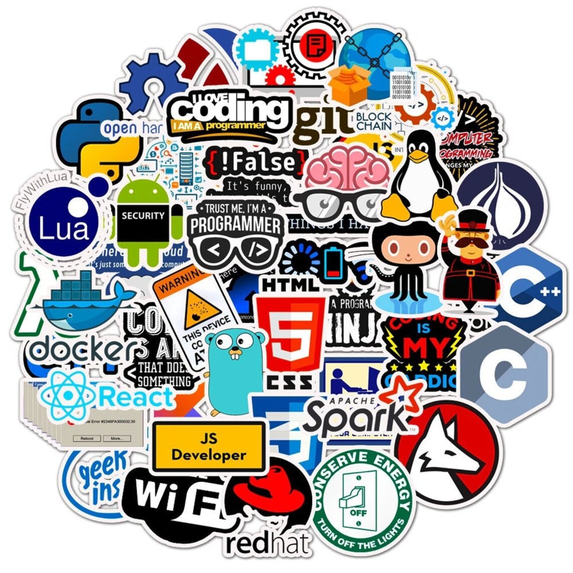 103050 Pcs Funny Programmer Sticker Pack Internet Java IT - Etsy
