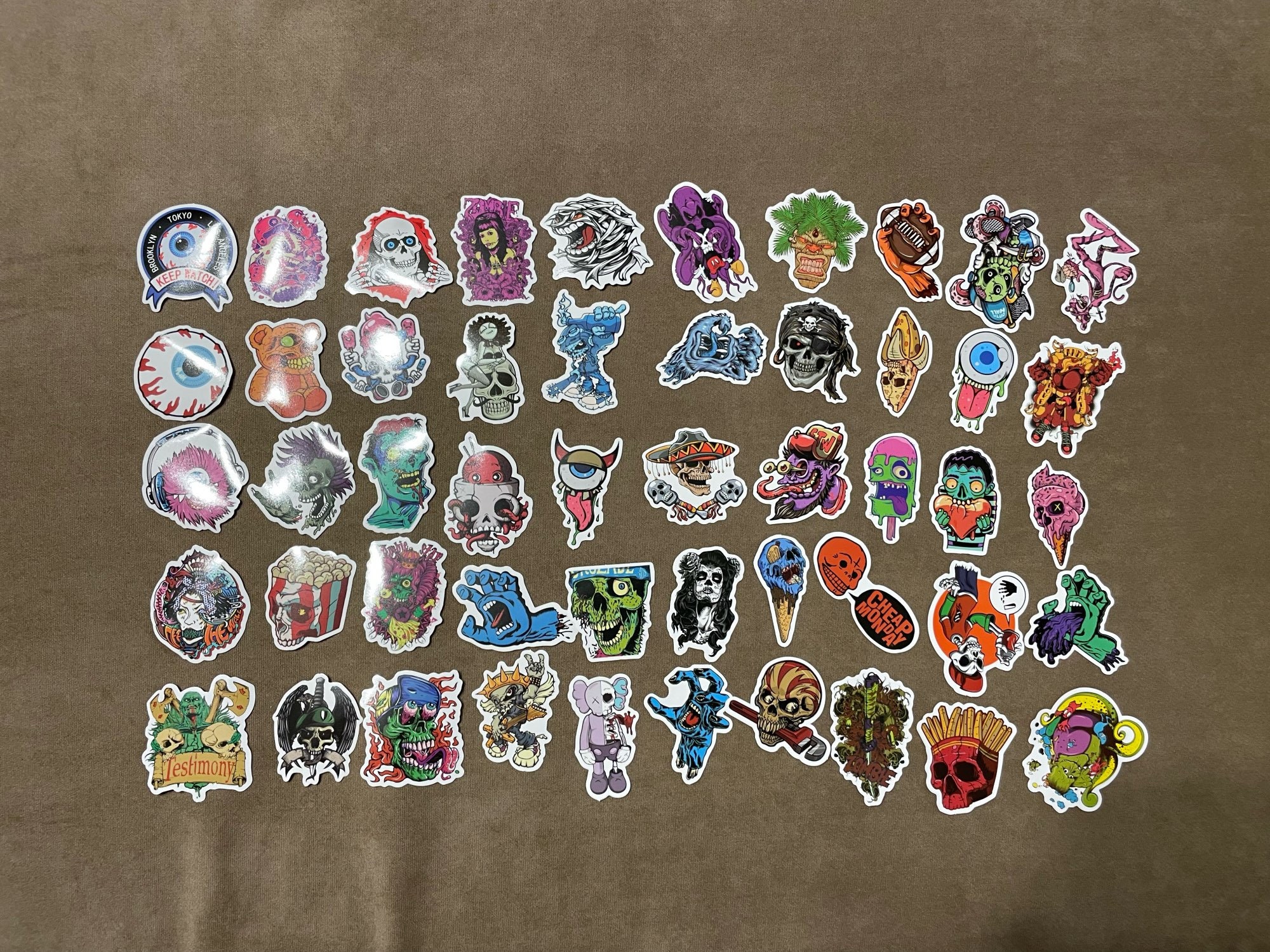 103050pcs Funny Horror Sticker Pack Zombie Skeleton Gothic - Etsy