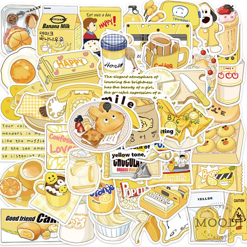 Yellow Stickers - Etsy