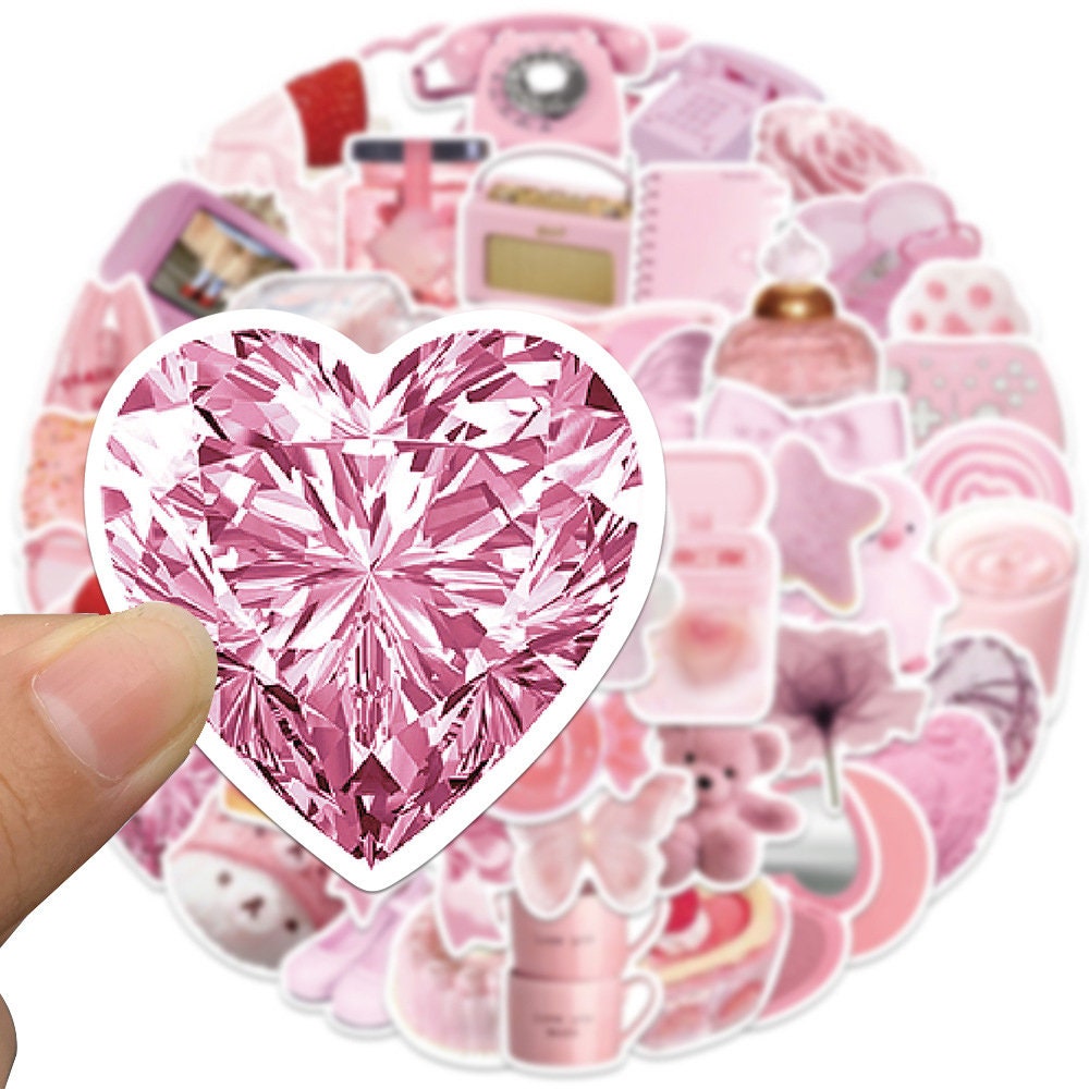 103050pcs Cute Pink Stickers Pack Aesthetic INS Style - Etsy