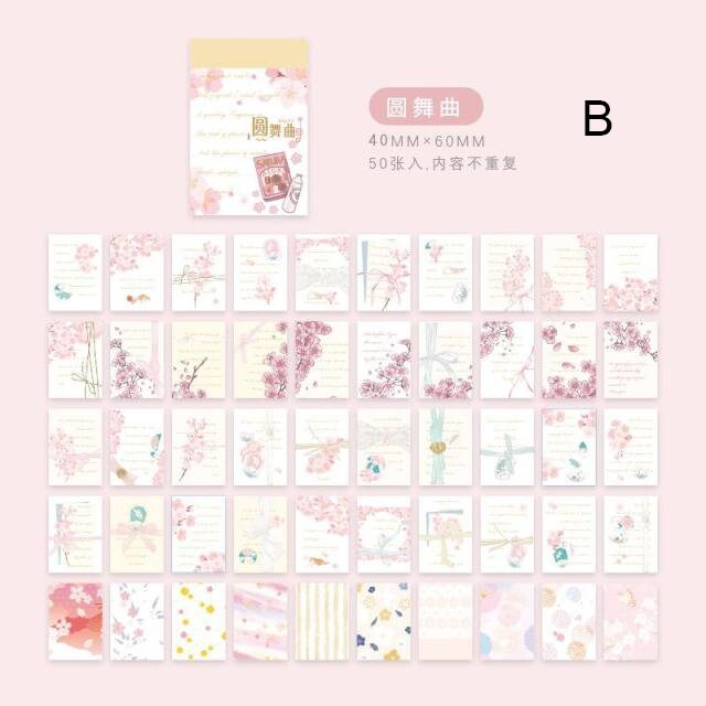 50 Pcs Japanese Sakura Sticker Pack Aesthetic Notebook Style - Etsy