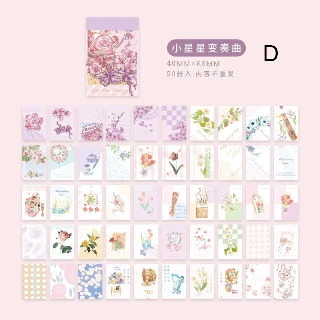 50 Pcs Japanese Sakura Sticker Pack Aesthetic Notebook Style - Etsy