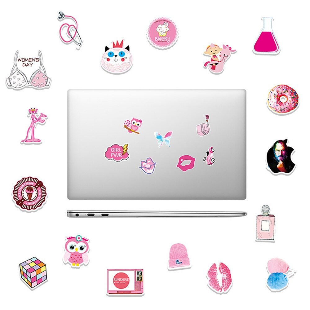 50 Cute Girly Pink Sticker Pack Gift for Her Kawaii Vsco - Etsy