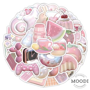 10,30,63pcs Kawaii Pink Dream Stickers Pack, Cute Pink Girly Vinyl ...