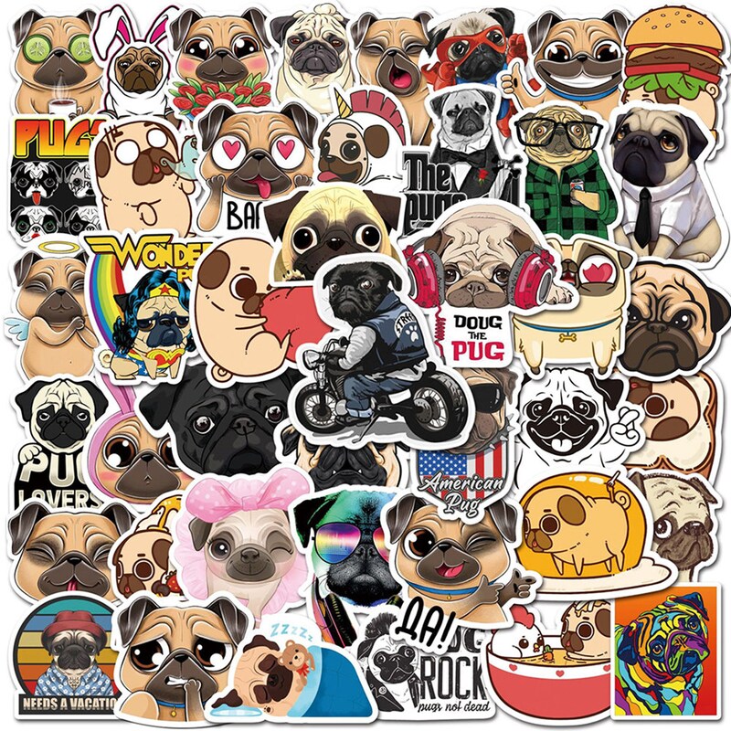 Pug Sticker Pack - Etsy