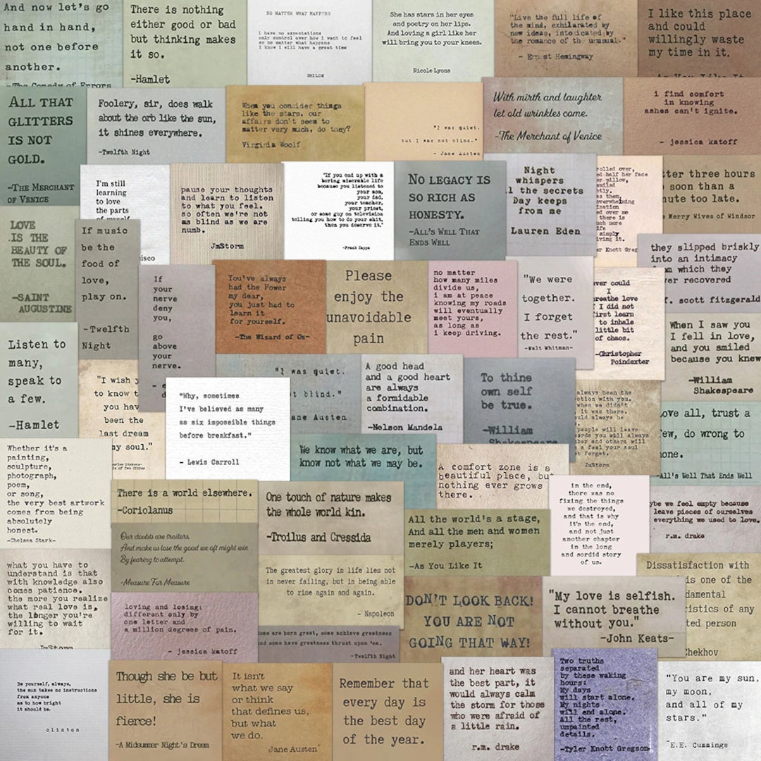 Motivational Phrases Vintage Stickers Pack 10,30,60pcs, Inspirational ...