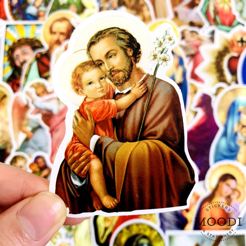 10,30,50,68pcs Jesus Stickers Pack, Christian Gift, God Christ Bible ...