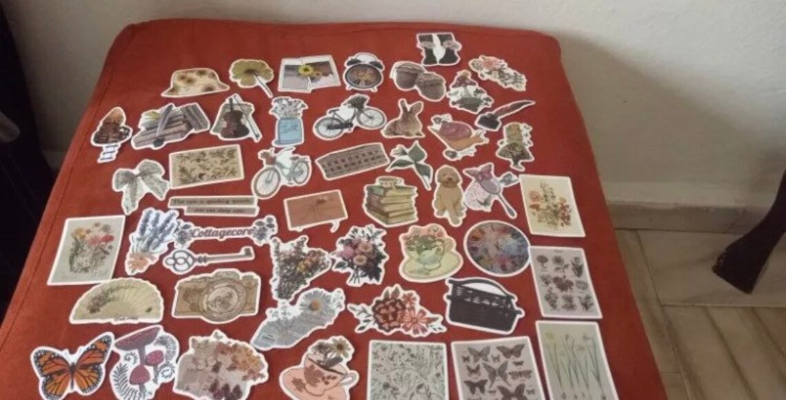 103050pcs Retro Aesthetic Sticker Pack Cartoon Vsco - Etsy