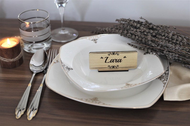 Personalized Wooden Place Names, Wedding Place Setting, Place Wood ...