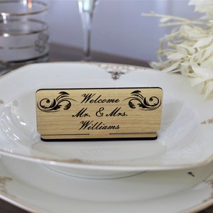 Personalized Wooden Place Names, Wedding Place Setting, Place Wood ...