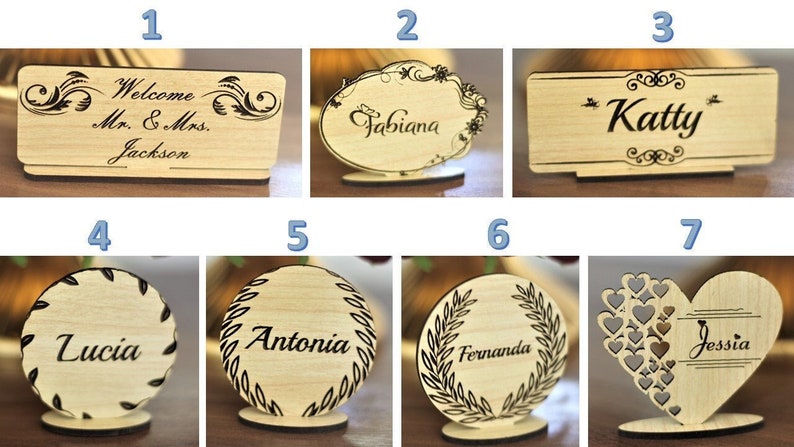 Personalized Wooden Place Names, Wedding Place Setting, Place Wood ...