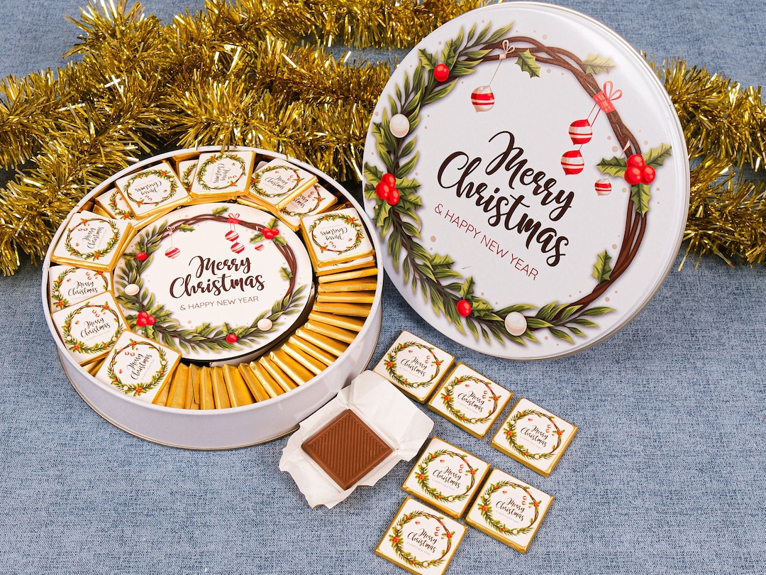 Merry Christmas Gifts Chocolate Favors, Personalized Christmas Decor ...